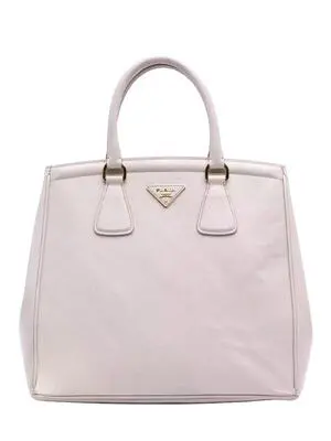 Prada Saffiano Lux Parabole Tote Bag - White