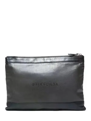 Balenciaga 2006-2018 Perforated M Clip-on Clutch Bag - Grey