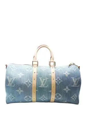 LOUIS VUITTON Keepall Bandouliere 45 Tote Bag - Blue