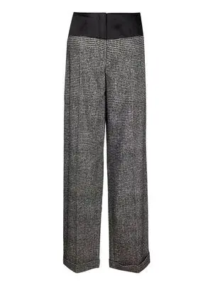 Gianfranco Ferre 1990s Patterned Wide-leg Trousers - Grey