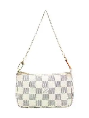 LOUIS VUITTON 2007 Damier Azur Mini Pochette Accessoires Handbag - White