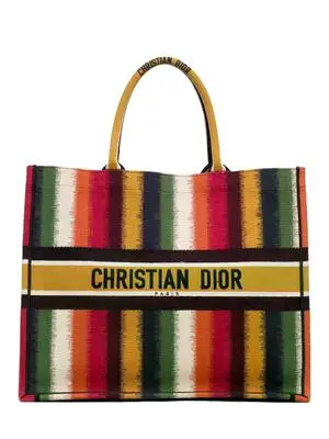 DIOR 2020 Striped Book Tote Bag
