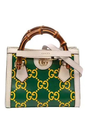 Gucci Leather Bamboo Diana Mini Satchel - Green