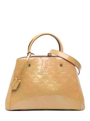 LOUIS VUITTON 2015 Monogram Vernis Montaigne Mm Satchel - Brown