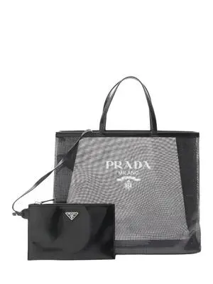 Prada 2010s Sequin Leather Tote Bag - Black