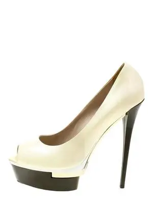 LE SILLA 155mm Peep-toe Platform Pumps - Neutrals