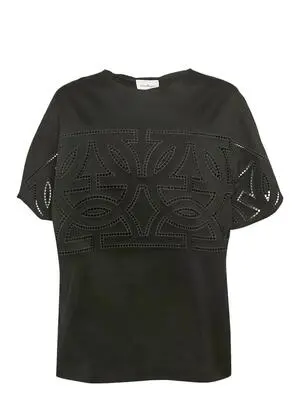 FERRAGAMO Geometric Cut-out T-shirt - Black