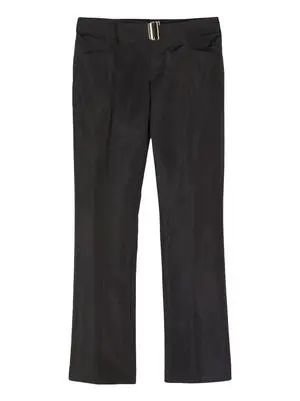 Gucci 2000s Pressed Crease Trousers - Brown