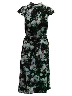 ERDEM Floral-Print Belted Dress