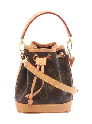 LOUIS VUITTON 2010s Nano Noe Monogram Bucket Bag - Brown
