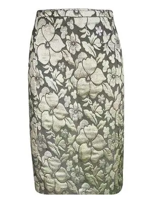 Miu Miu Floral Jacquard Skirt - Grey
