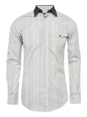 Dolce & Gabbana 2023 Striped Collar Shirt - White
