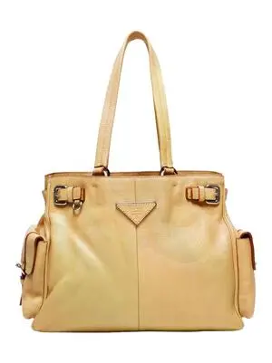 Prada Triangle-logo Shoulder Bag - Neutrals