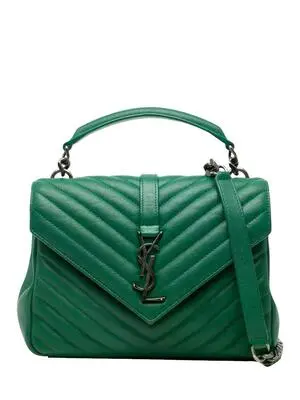 Saint Laurent Pre-owned 2018 Medium College Satchel - Green
