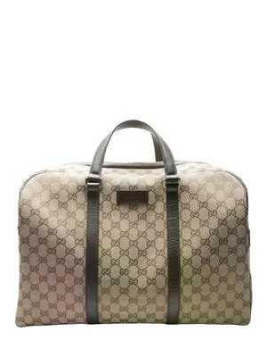 Gucci 1980-1990s Boston Gg Canvas Tote Bag - Neutrals