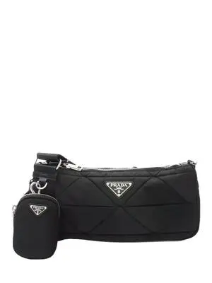 Prada 2020s Quilted Shoulder Bag - Black