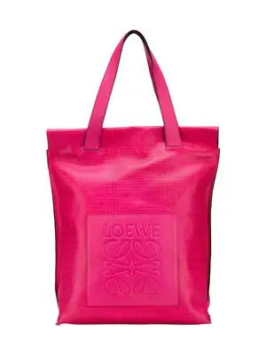 Loewe Anagram Leather Shopper Tote Bag - Pink