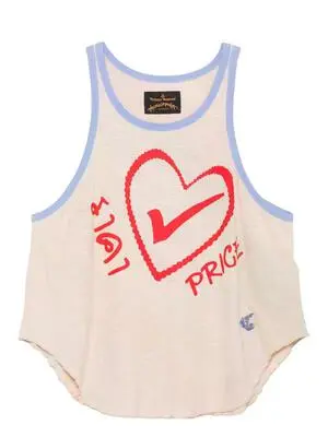 VIVIENNE WESTWOOD Heart-print Tank Top - Neutrals