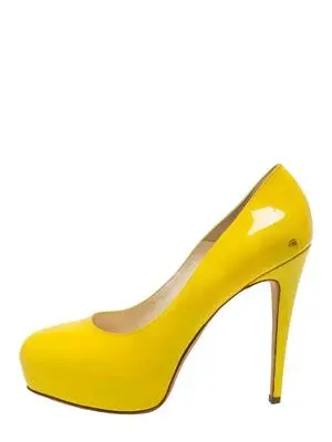 Brian Atwood 130mm Patent-leather Pumps - Yellow