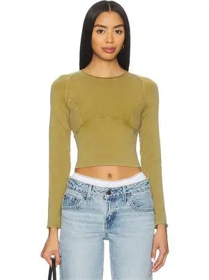Free People X We The Free Protagonist Long Sleeve - Green Moss