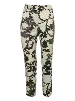 Moschino Floral-print Trousers - Neutrals