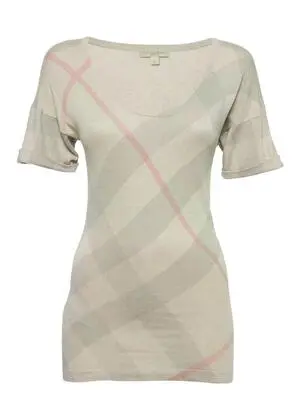 Burberry Checked T-shirt - Neutrals