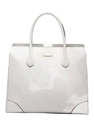 Gucci Diamante Bright Leather Tote Bag - White