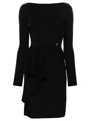 John Galliano 2010 Boat-neck Midi Dress - Black