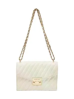 Michael Kors Quilted Leather Shoulder Bag - White