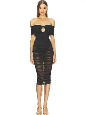 MICHAEL COSTELLO X Umanzor Midi Dress - Black