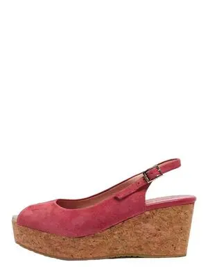 JIMMY CHOO 125mm Suede Wedge Sandals