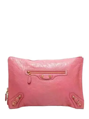 Balenciaga Leather Clutch Bag - Pink