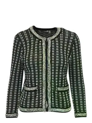 ALICE + OLIVIA Tweed Embellished Jacket
