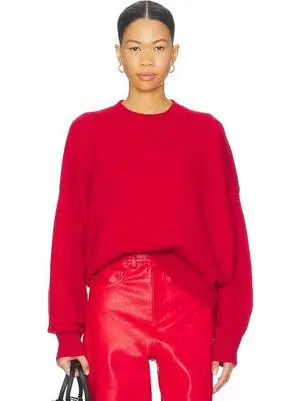 RÓHE Brushed Wool Crewneck Sweater - Rosso