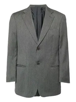ARMANI Wool Single-breasted Blazer - Black