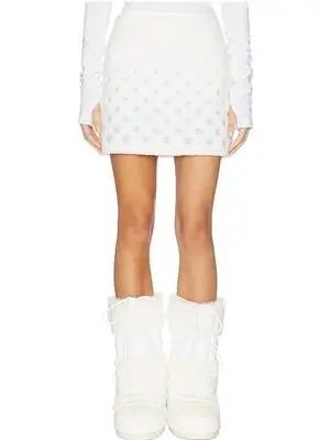 Casablanca Fleece Skirt - White