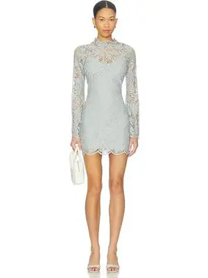 A.L.C. Eden Eyelet Overlay Dress - Slate Blue