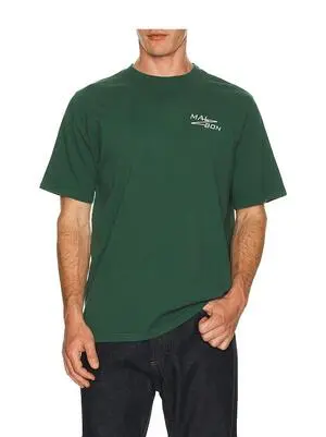 MALBON Bermuda Sport Utility Tee In Green - Hunter Green