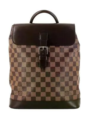 LOUIS VUITTON Damier Ebène Soho Backpack - Brown