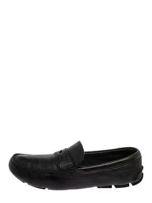 Prada Leather Loafers - Black
