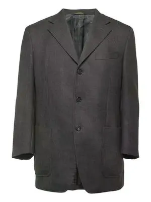 LANVIN Wool Three Button Blazer - Grey