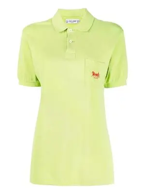 Celine 1990s Logo-embroidered Polo Shirt - Green