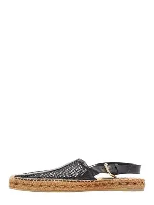 JIMMY CHOO Mesh Slingback Espadrilles - Black