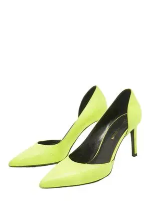 Saint Laurent Leather Stiletto Pumps - Green
