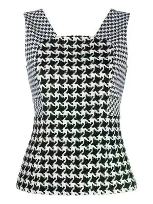 Dior 2010 Houndstooth Top - Black