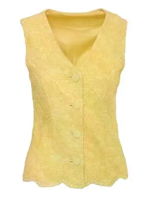 GAI MATTIOLO Laced Vest Top - Giallo