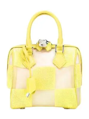 LOUIS VUITTON 2013 Damier Optic Mesh Sequins Cube Speedy Handbag - Yellow