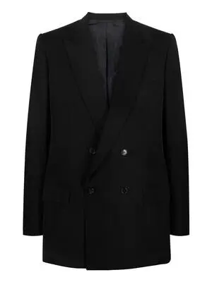 A.N.G.E.L.O. VINTAGE CULT 1970s Notched Lapels Double-breasted Blazer - Black