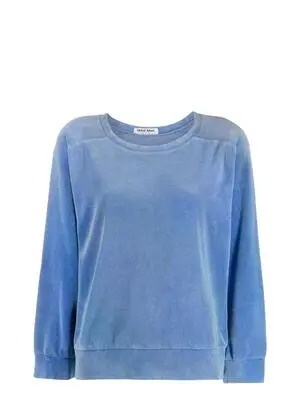 Giorgio Armani 1980s Plush-textured Sweatshirt - Blue