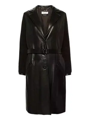 A.N.G.E.L.O. VINTAGE CULT 2000s Leather Belted Coat
